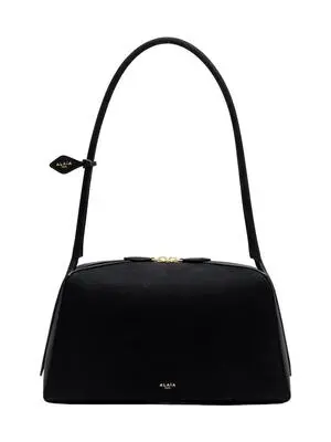 Alaïa Le Bouledogue Medium Suede Shoulder Bag - Black