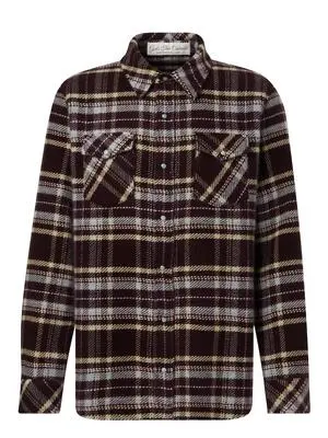 GOD'S TRUE CASHMERE Plaid Cashmere Shirt With Emerald - Multicoloured