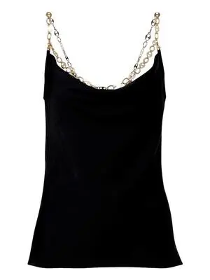 Rabanne Chain-detail Top - Black