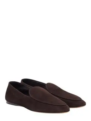 THE ROW Awar Suede Loafers - Brown