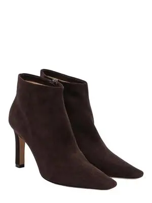 THE ROW Carla Suede Ankle Boots - Brown
