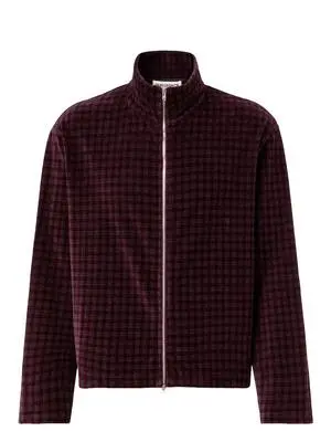 Our Legacy Shrunken Cotton-blend Velour Jacket - Burgundy
