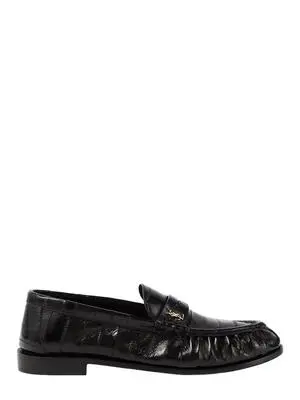 Saint Laurent Le Loafer Leather Penny Loafers - Black