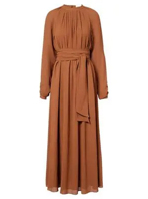 JOSEPH Pinky Belted Draped Maxi Dress