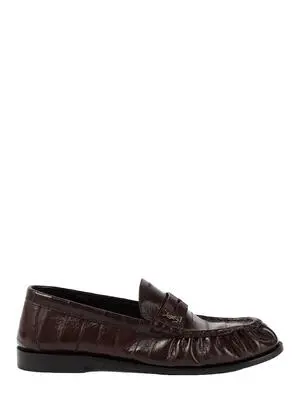 Saint Laurent Le Loafer Leather Penny Loafers - Brown