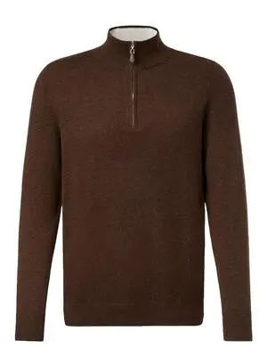 Arch4 Mr Fenchurch Cashmere Half-zip Sweater - Brown