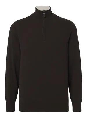 Arch4 Mr Fenchurch Cashmere Half-zip Sweater - Brown