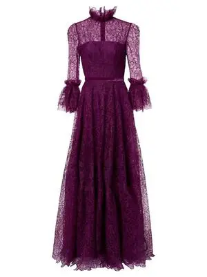 Costarellos Lace Gown - Purple