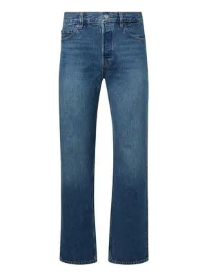 FRAME Relaxed Distressed Straight Jeans - Blue