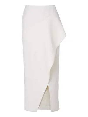 Khaite Jaia Wool Midi Skirt - White