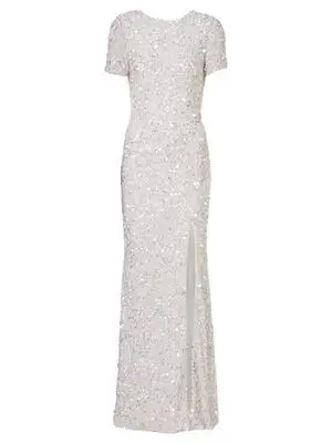 Rachel Gilbert Nixie Sequined Gown - White