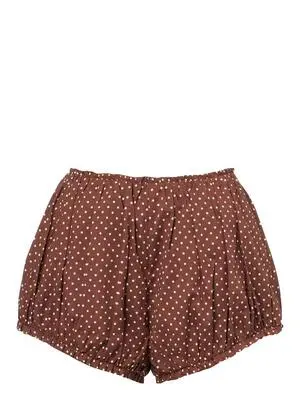 Posse Posse Edie Polka-Dot Shorts Brown
