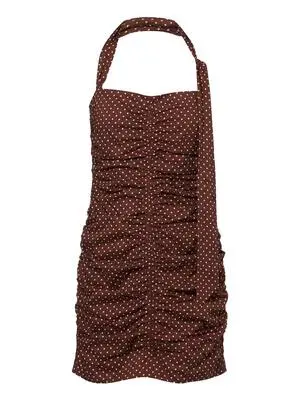 Posse Edie Polka-dot Minidress - Brown
