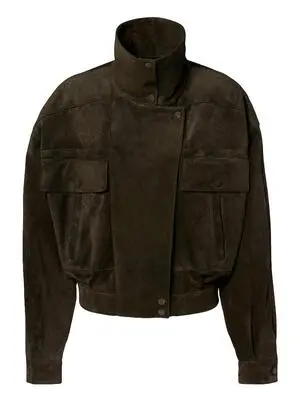 Saint Laurent Suede Jacket - Green