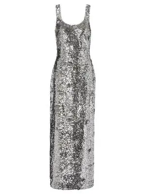 Simkhai Bex Embellished Gown - Silver