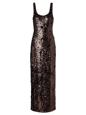 Simkhai Bex Embellished Gown - Brown