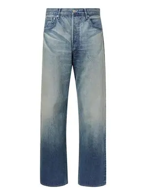 Auralee Faded Wide-leg Jeans - Blue