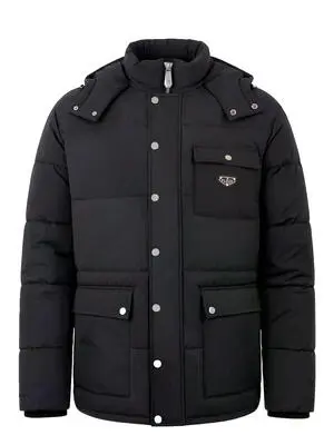 Philipp Plein Hooded Puffer Jacket - Black