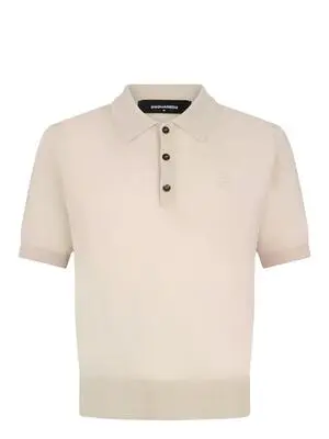Dsquared2 Button-fastening Knit Polo Shirt - Neutrals