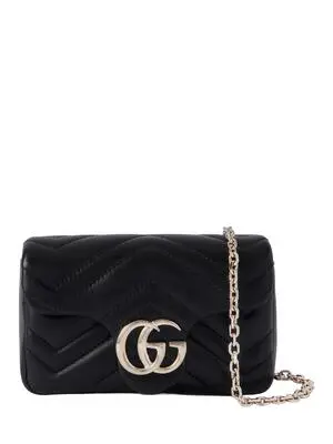 Gucci Gg Marmont Mini Matelassé Leather Shoulder Bag - Black
