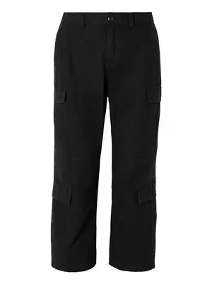 Balenciaga Cropped Flared Cargo Pants - Black