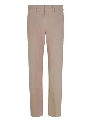 Emporio Armani Flat-front Trousers - Neutrals