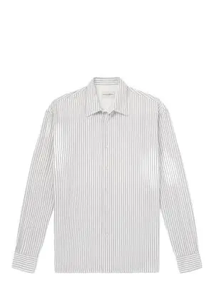 Officine Générale Gad Striped Lyocell-blend Shirt - White