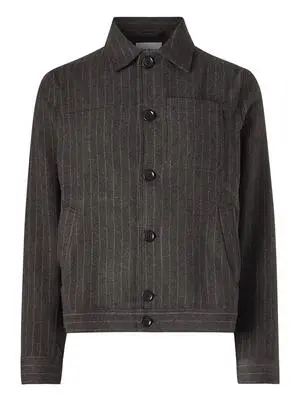 Oliver Spencer Buffalo Striped Wool-blend Jacket - Brown