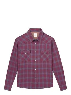 Visvim Four Corners Checked Wool And Linen-blend Shirt - Red