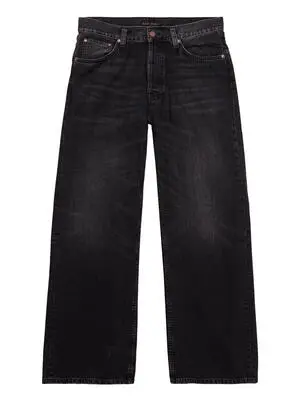 Nudie Jeans Loud Larry Wide-leg Organic Jeans - Black