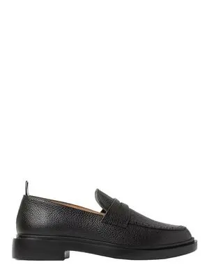 Thom Browne Pebble-grain Leather Penny Loafers - Black