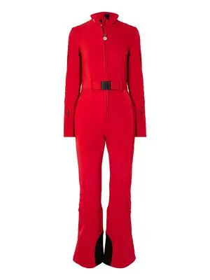 Perfect Moment Jg Belted Padded Down Ski Suit - Red