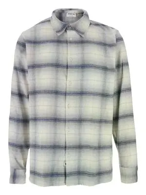 WON HUNDRED Classic-collar Check Shirt - Neutrals
