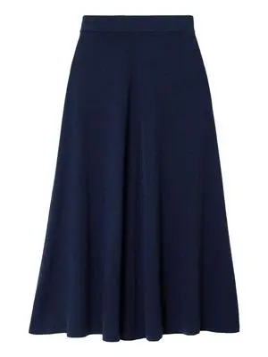 EMILIA WICKSTEAD Dorian Ribbed Wool Midi Skirt
