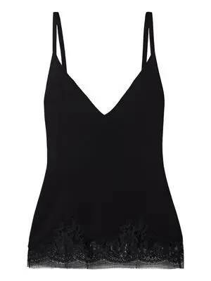 THE ROW Makka Lace-trimmed Silk Camisole - Black