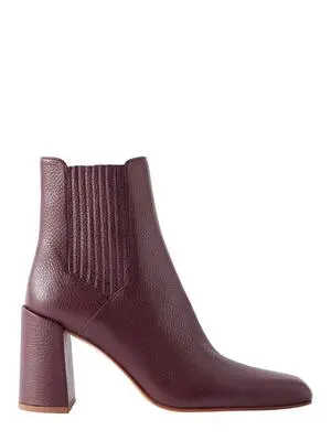 Gabriela Hearst Luke Textured-leather Chelsea Boots - Burgundy
