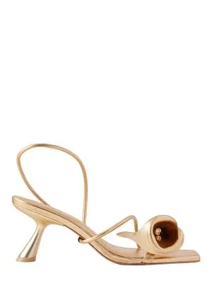 Cult Gaia Ria Embellished Slingback Sandals - Gold