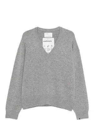 EXTREME CASHMERE X Nº457 Jack Cashmere V-neck Sweater - Grey