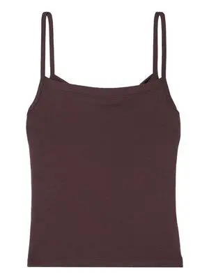 Eterne Stretch-modal Jersey Tank - Brown