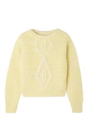 Isabel Marant Dorota Cable-knit Alpaca-blend Sweater - Yellow