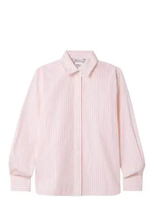 Max Mara Striped Cotton-poplin Shirt - Pink