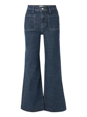 FRAME The Refined High-rise Wide-leg Jeans - Blue
