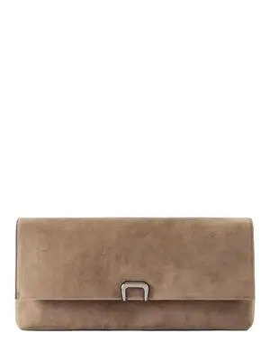 Brunello Cucinelli Suede Clutch - Brown