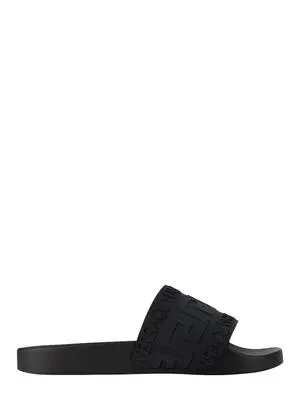 Versace La Greca Pool Slide - Black