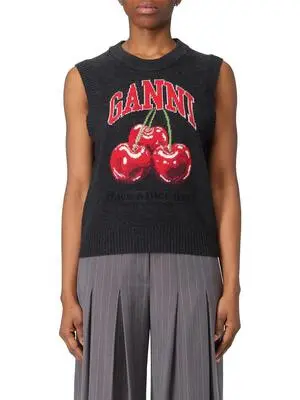 GANNI Vest - Charcoal