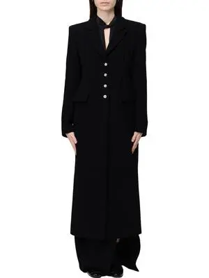 Alessandra Rich Tailored Long Coat Black