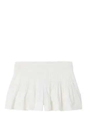 Isabel Marant Cybila Pintucked Cotton Shorts - White