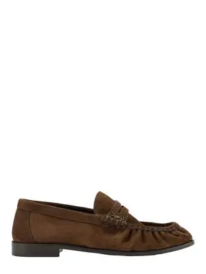 Saint Laurent Le Loafer Suede Loafers - Brown