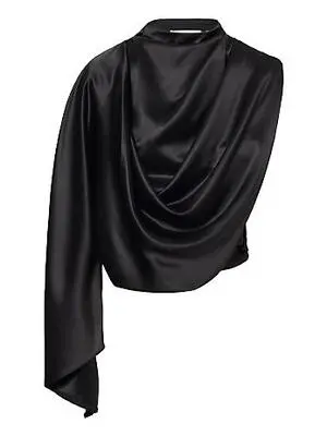 Camilla And Marc Arion Draped Woven Top - Black