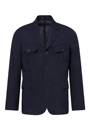Paul Smith Safari Single-breasted Wool Jacket - Navy